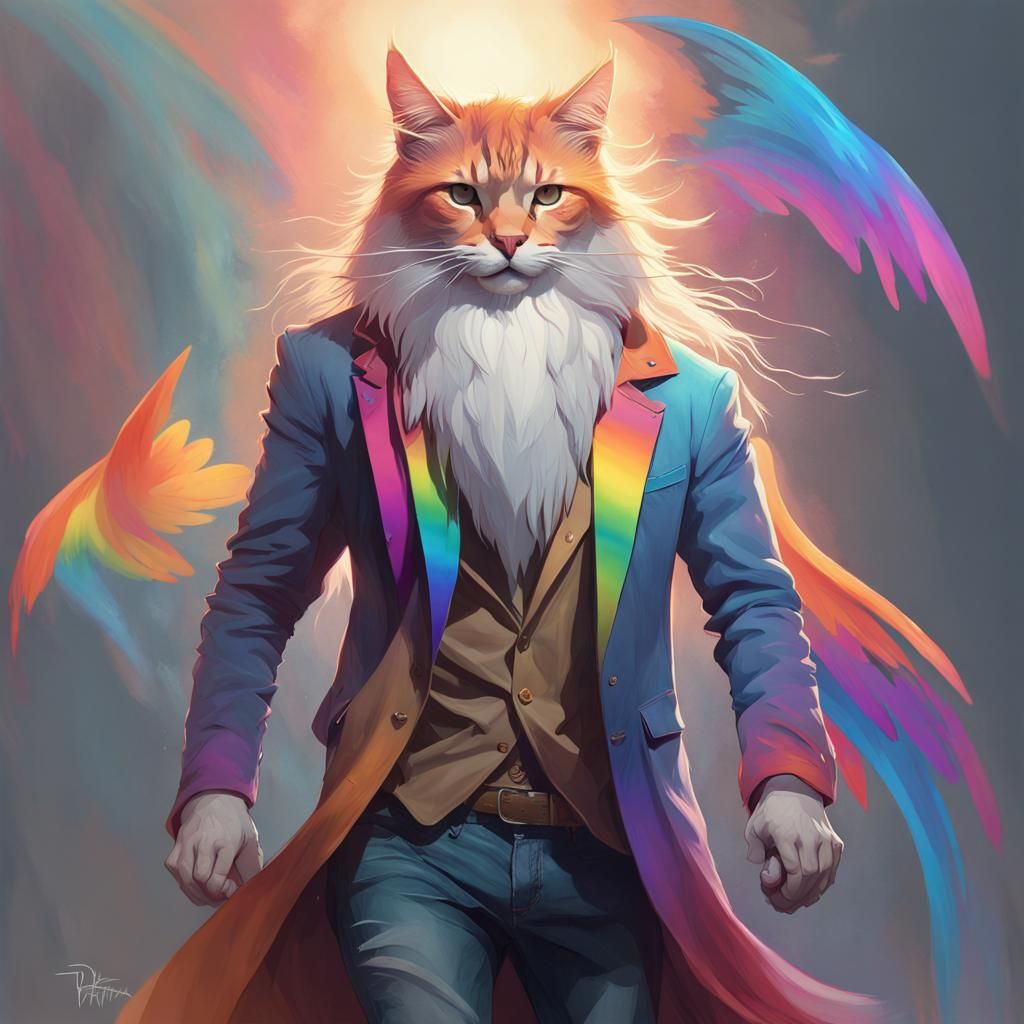 Meow man on a mission - AI Generated Artwork - NightCafe Creator