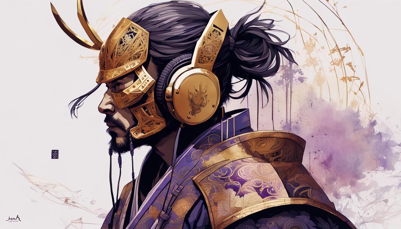 Samurai Dj - AI Generated Artwork - NightCafe Creator