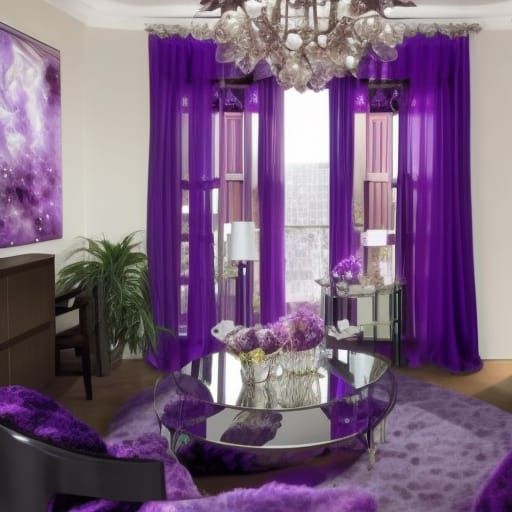Amethyst living room - AI Generated Artwork - NightCafe Creator