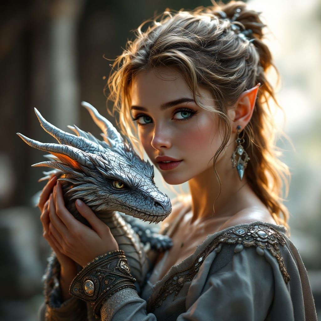 Elf girl and her dragon - Elf girl and her dragon