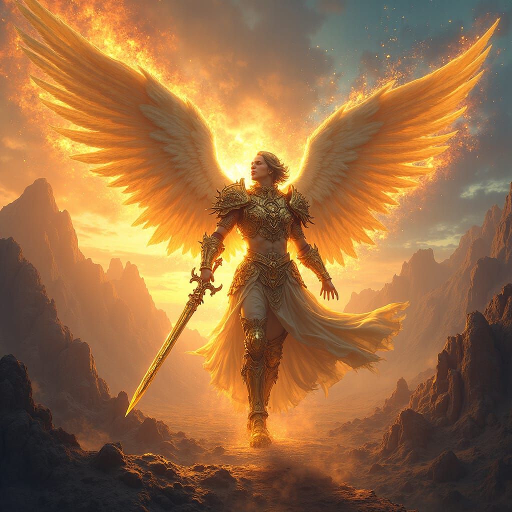 Uriel with the sword of Flames - Uriel with the sword of Fl...