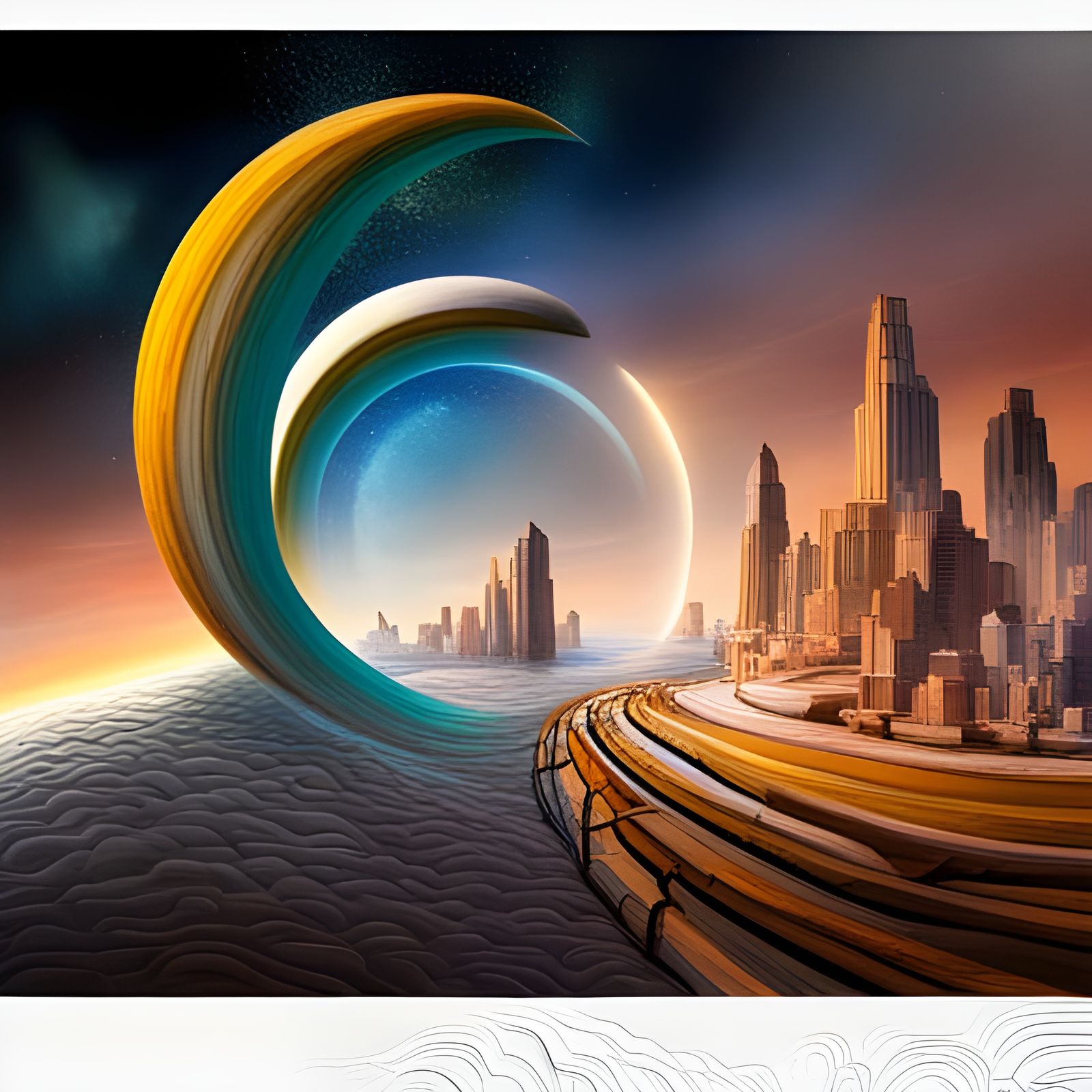 Divinci inspired utopian society, academic art, utopian society ...