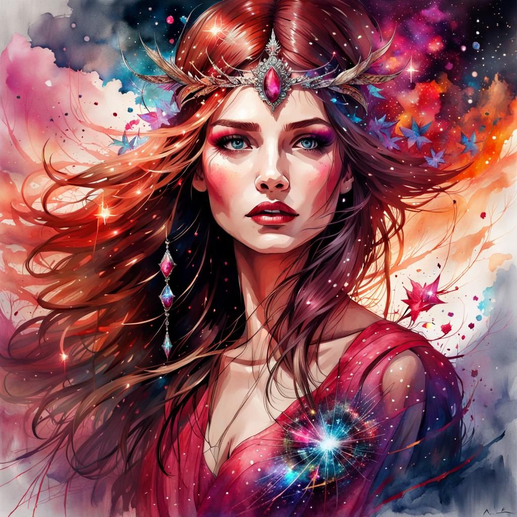 Woman of Ruby - AI Generated Artwork - NightCafe Creator