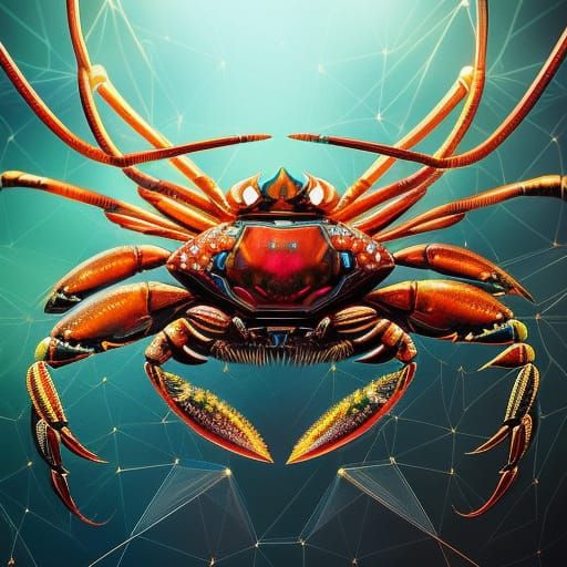 geometry crab - AI Generated Artwork - NightCafe Creator