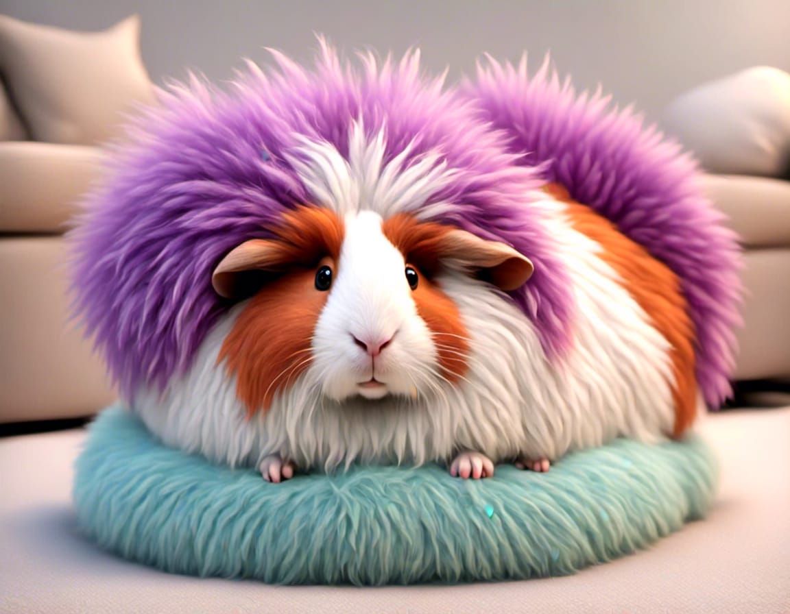 super fluffy guinea pig - AI Generated Artwork - NightCafe Creator