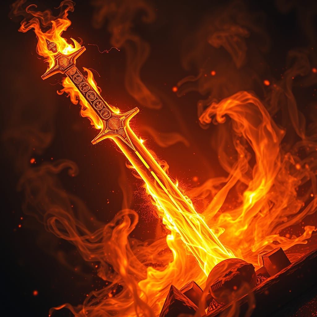 A sword made of fire - A sword made of fire