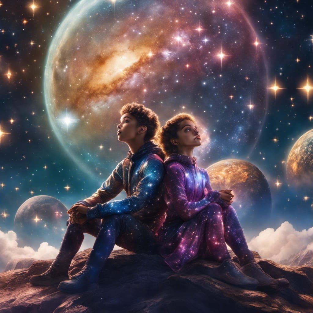 Galaxy Gazing - AI Generated Artwork - NightCafe Creator