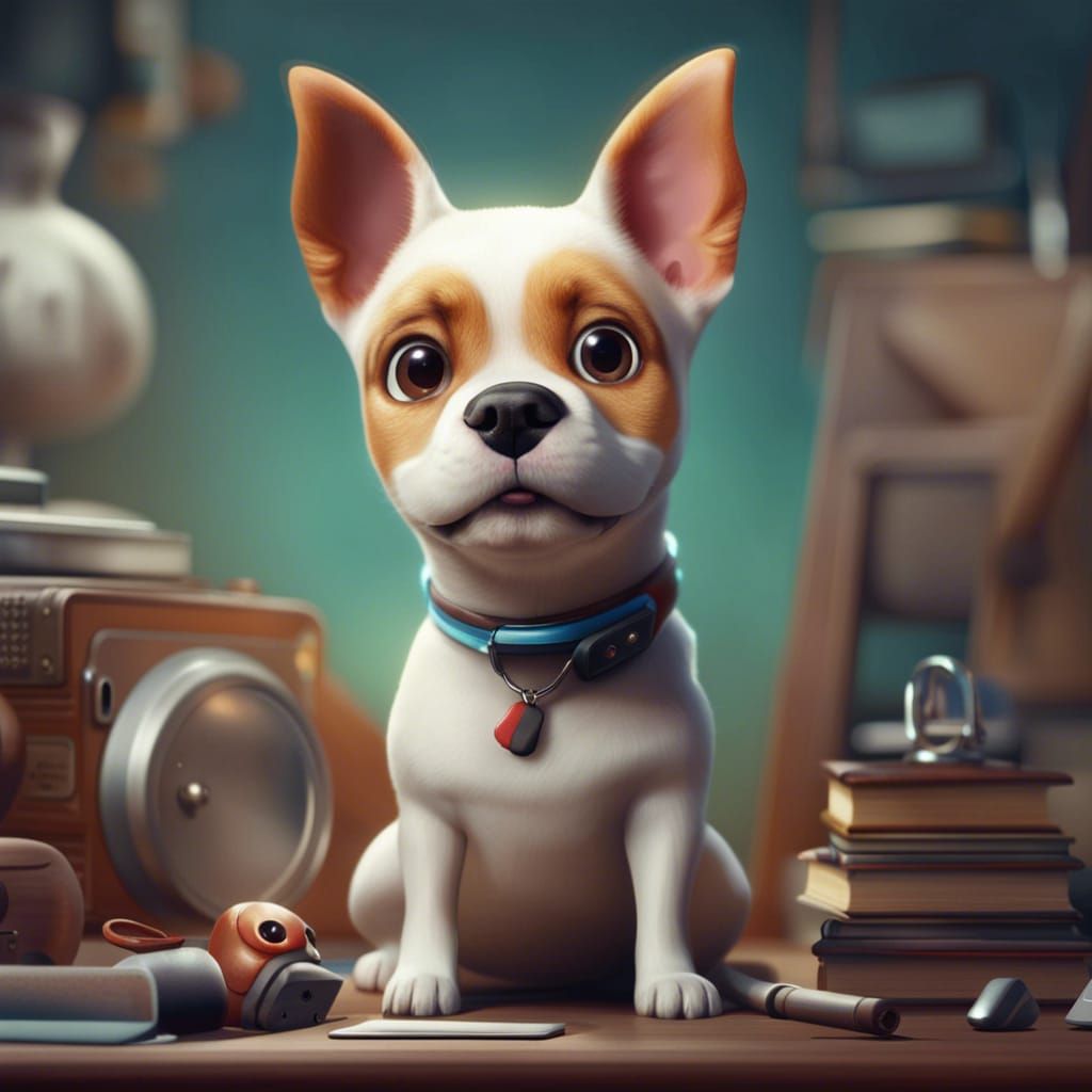 cute smart dog 8k resolution concept art hyperdetailed - AI Generated ...