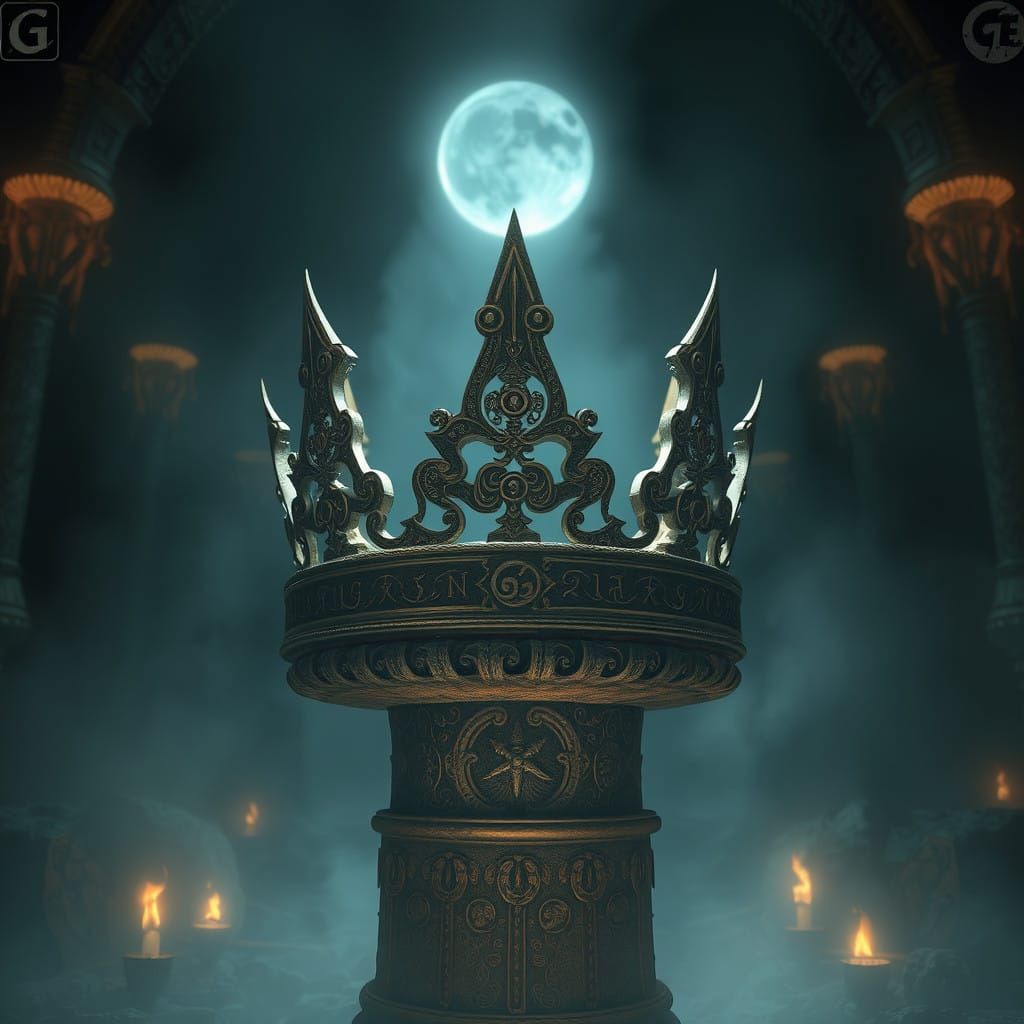 Ethereal Crown of Raldbthar in a Dark, Mysterious ... - AI Art