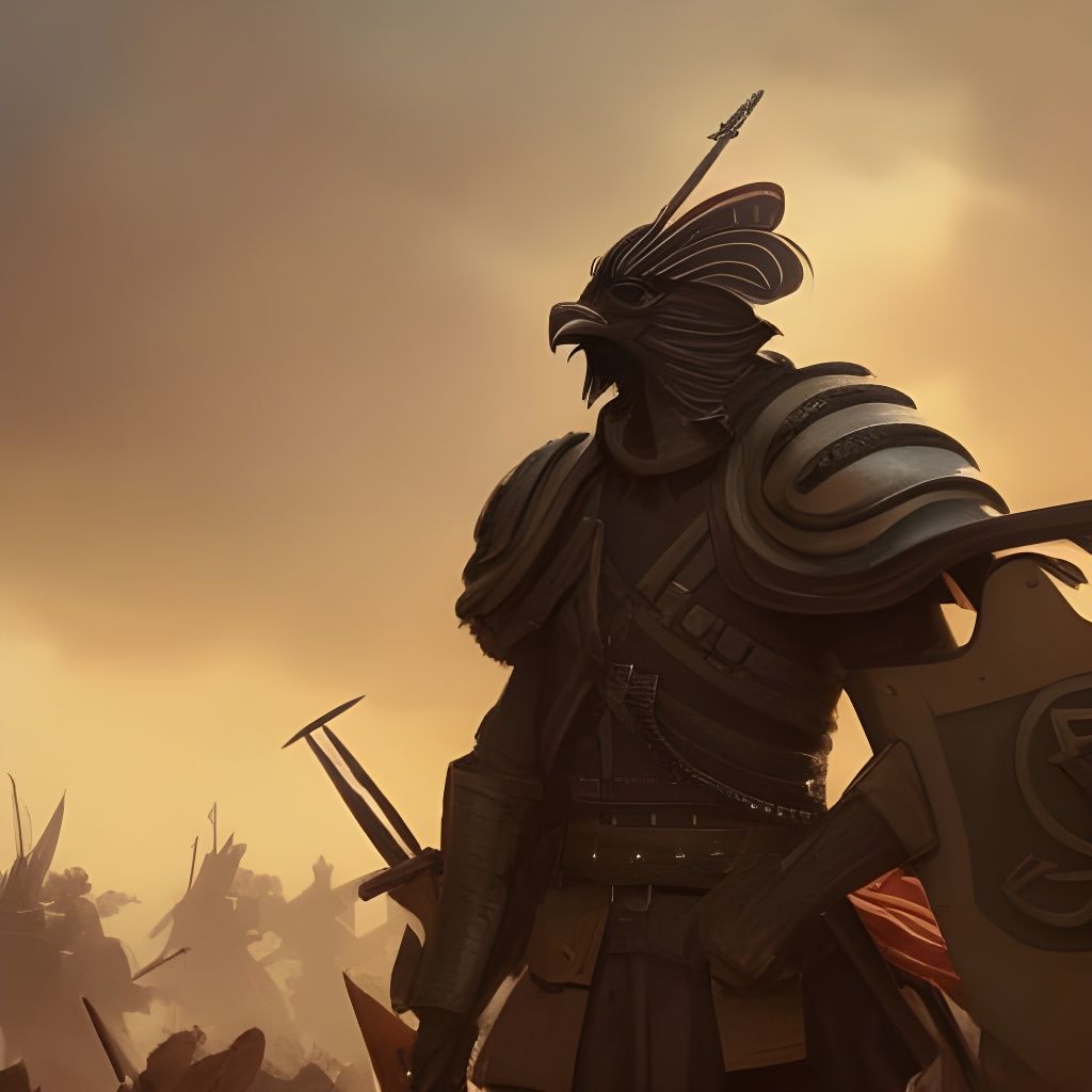 Military rooster on a battlefield - AI Generated Artwork - NightCafe ...