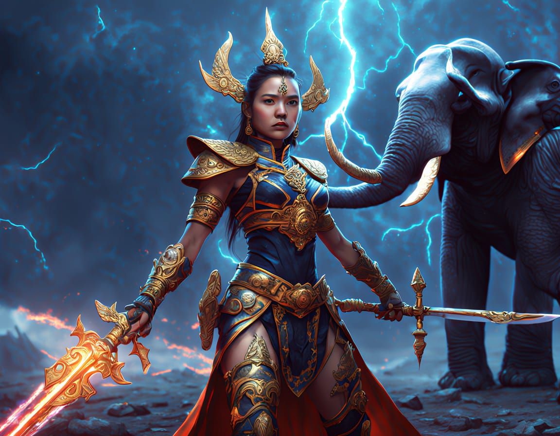 Cosmic Thai Warrior - Ancient Thai Warrior Defies Cosmic Sto...