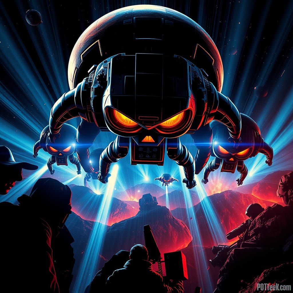 Galactic Invasion Movie Poster in Intricate Detail - AI Art