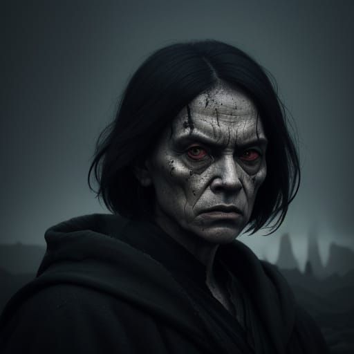 Evil Rey aging. - Dark Futuristic Rey Reigns Over a Ruined G...