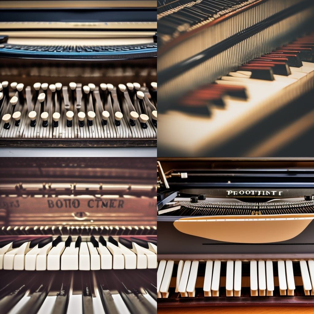 typewriter piano - AI Generated Artwork - NightCafe Creator
