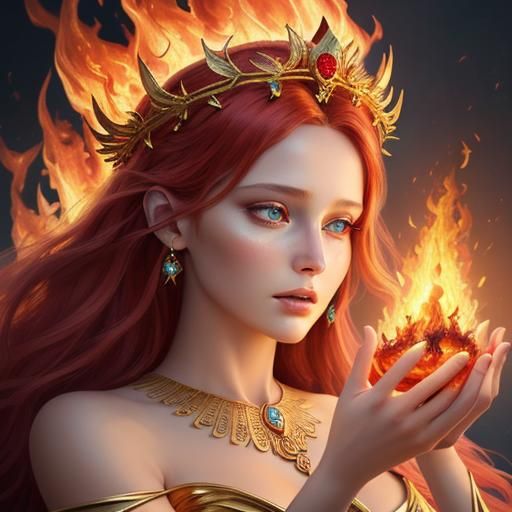 Fire Queen - AI Generated Artwork - NightCafe Creator