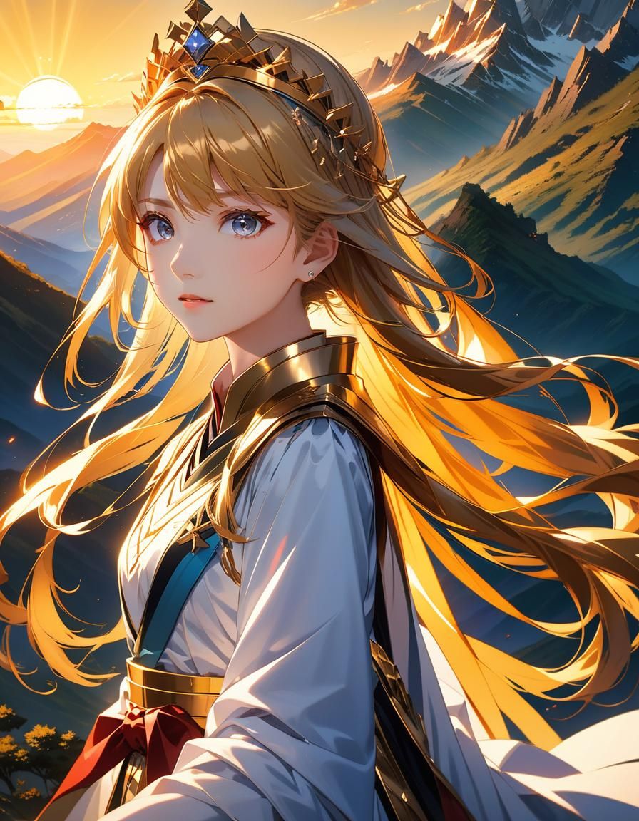 Princess on the Mountaintop - AI Generated Artwork - NightCafe Creator