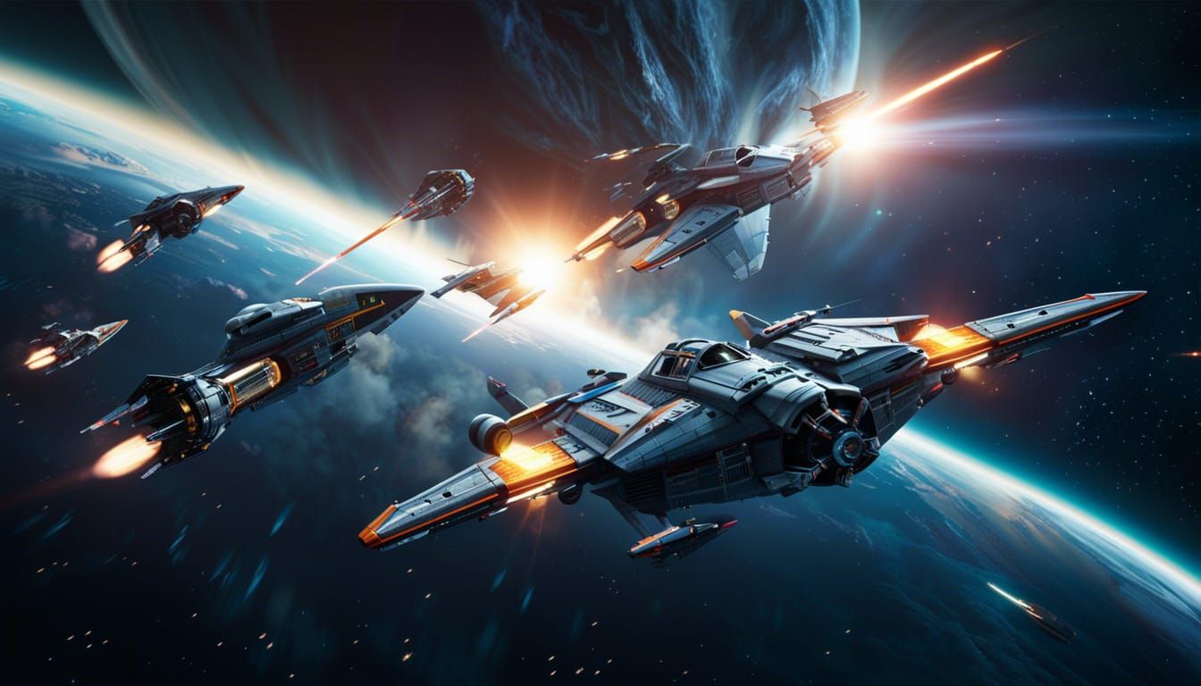 Space fighters - AI Generated Artwork - NightCafe Creator