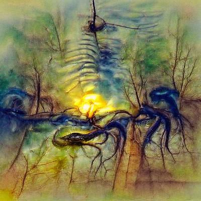 Entrails hang from the trees in the Jungle of Hostility and hands reach ...