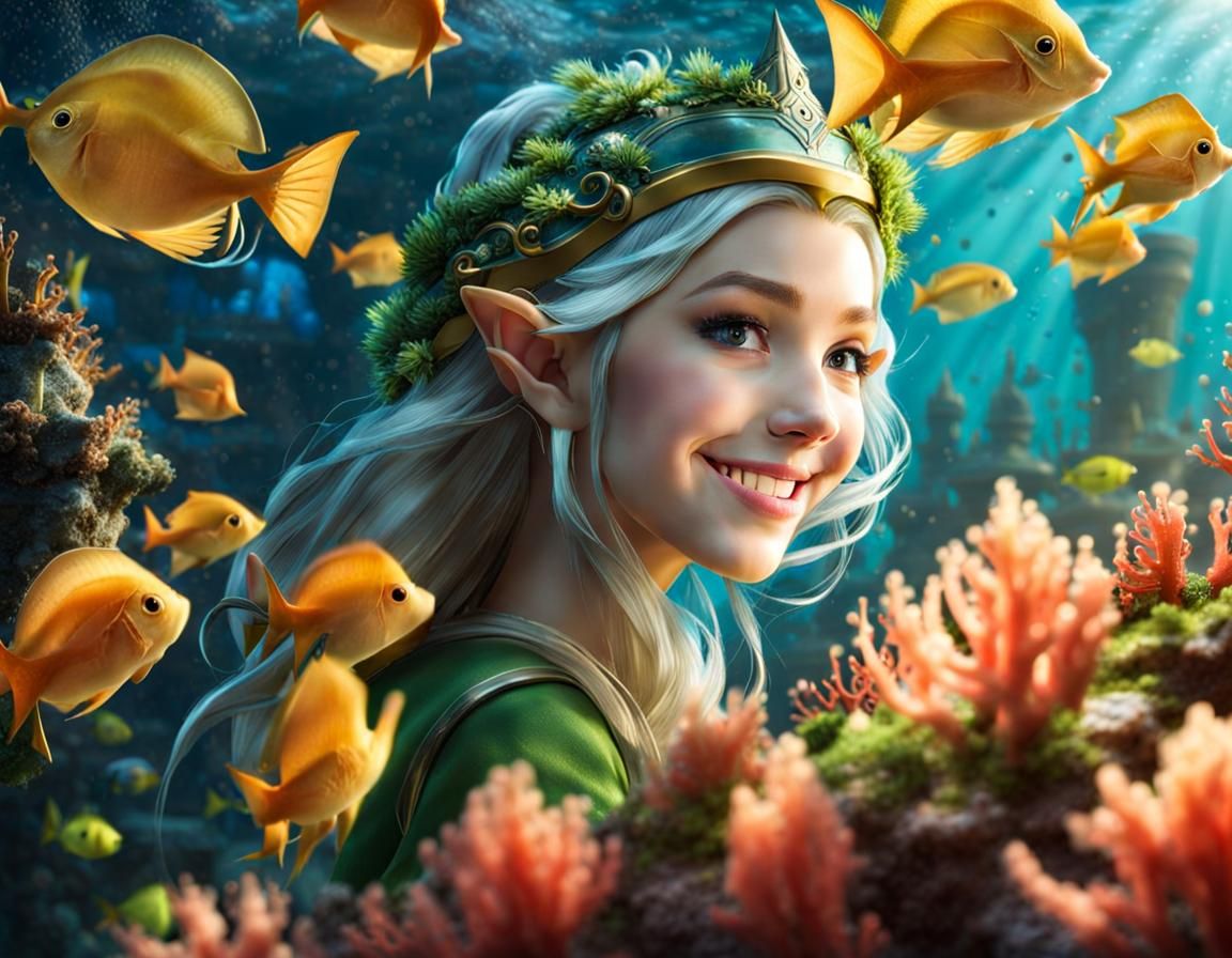 Aquatic Elf - AI Generated Artwork - NightCafe Creator