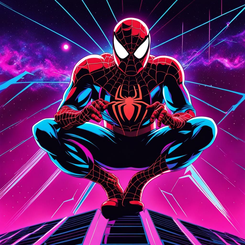Neo Space Spiderman - AI Generated Artwork - NightCafe Creator