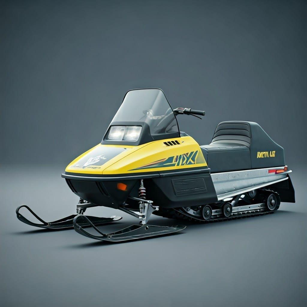 1985 Arctic Cat Lynx Snowmobile in Hyper Realistic... - AI Art