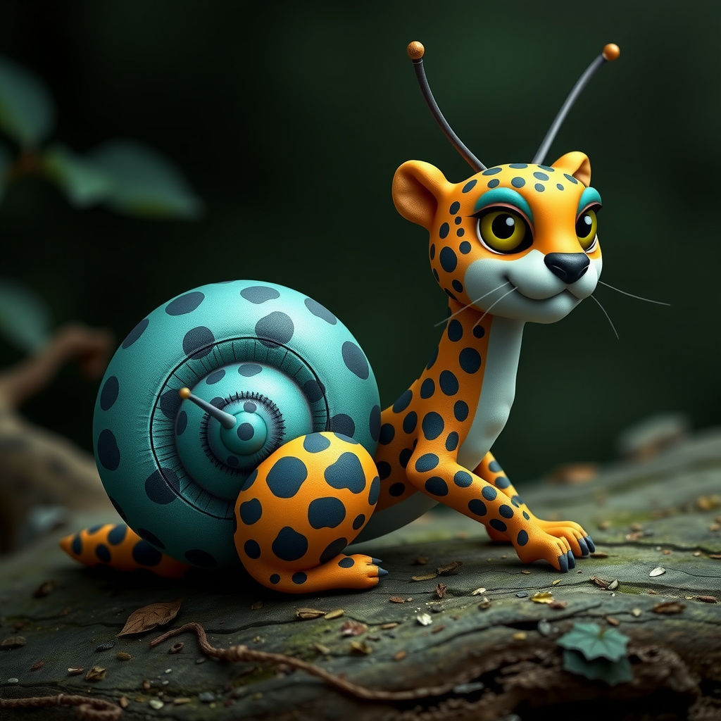 Cheetah-Snail Ready for Action - Cheetah-Snail Hybrid in Tea...