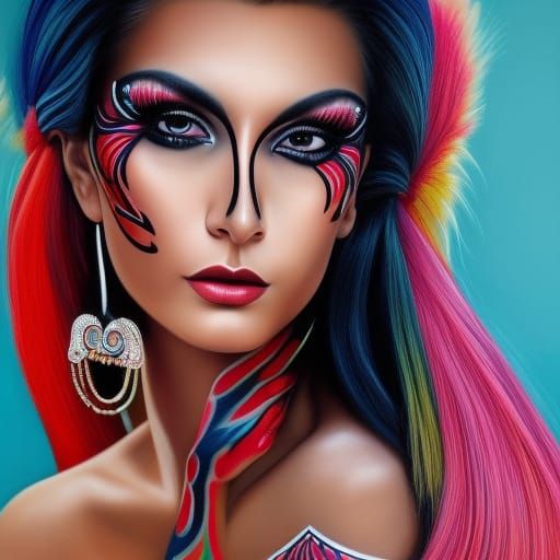Body Paint - 5 - AI Generated Artwork - NightCafe Creator