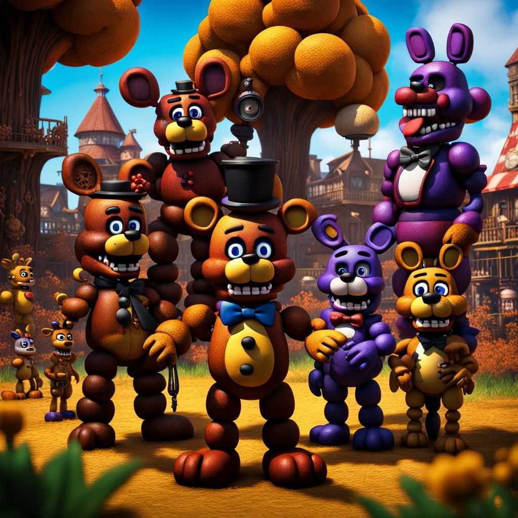 The fnaf world gang - AI Generated Artwork - NightCafe Creator