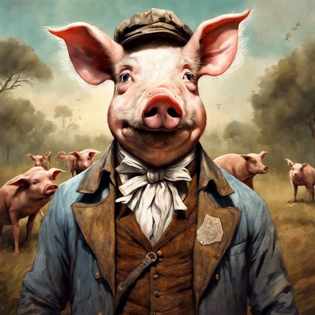 The leading pig - AI Generated Artwork - NightCafe Creator