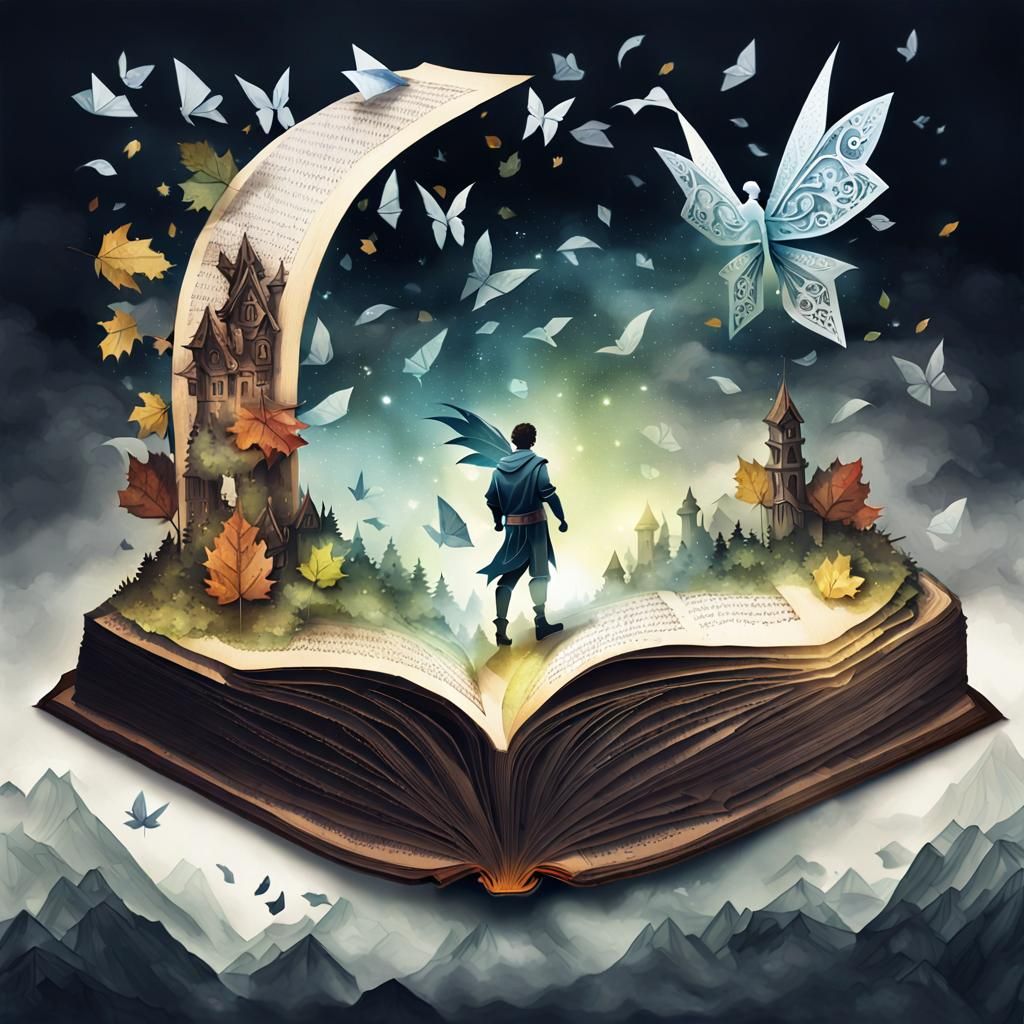 The magic book whose hero escapes - AI Generated Artwork - NightCafe ...