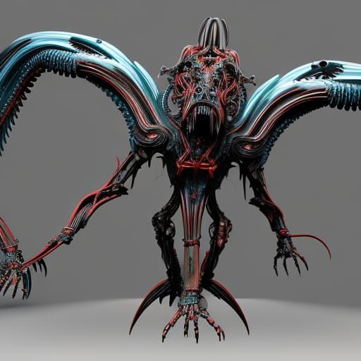 Biomechanical bird-like demon god - AI Generated Artwork - NightCafe ...