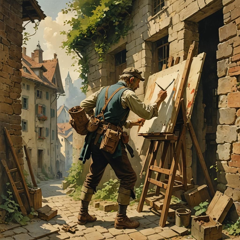 "The Painter: - AI Generated Artwork - NightCafe Creator