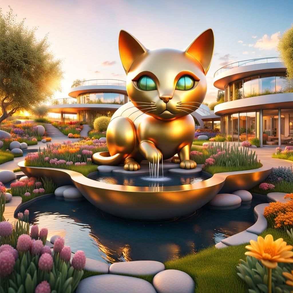 The Golden Cat - AI Generated Artwork - NightCafe Creator