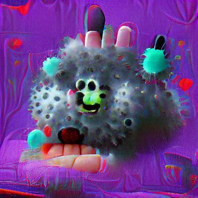 puffy soft furry shiny rough dark bloody brain finger sponge ...
