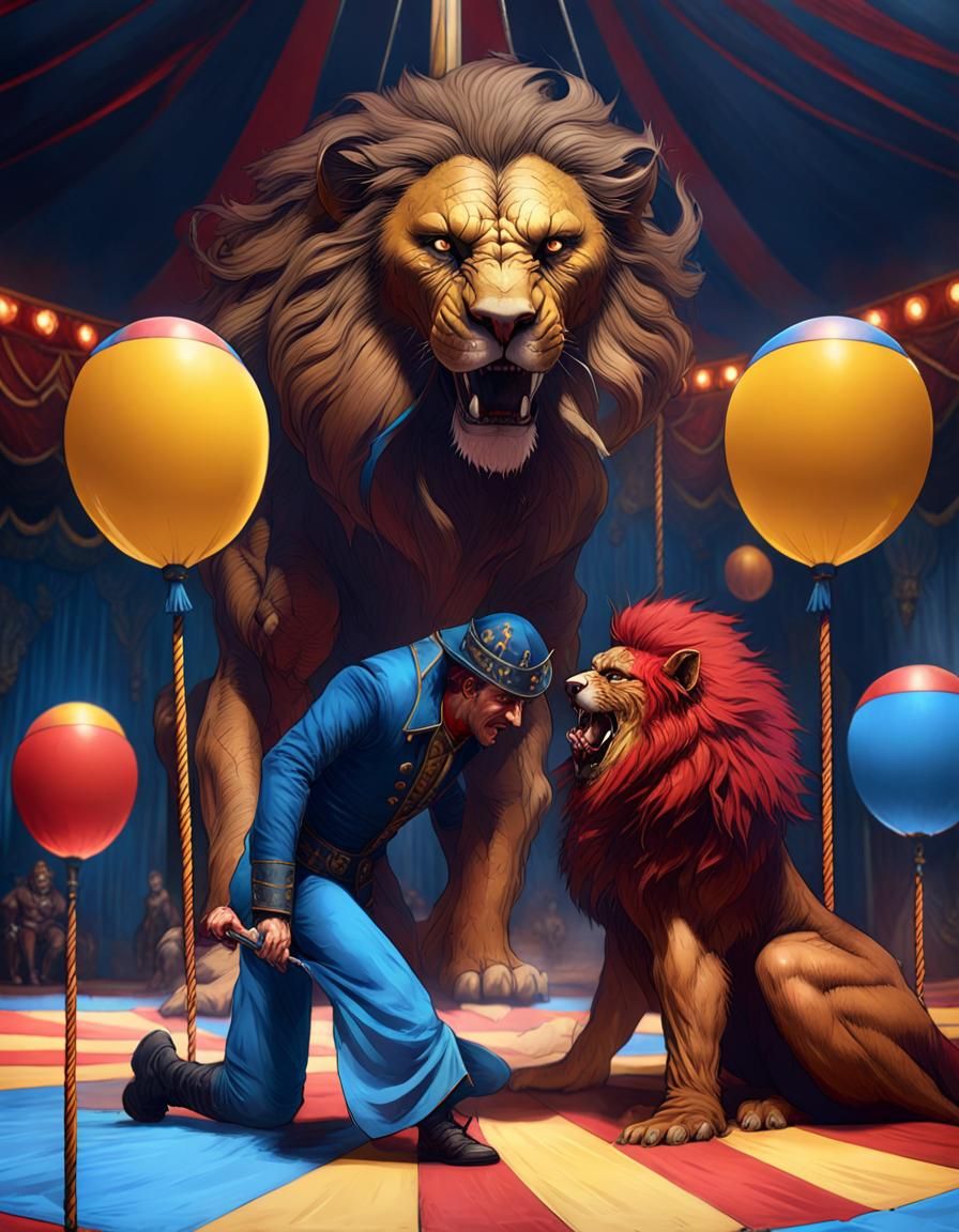 The Lion Tamer - AI Generated Artwork - NightCafe Creator