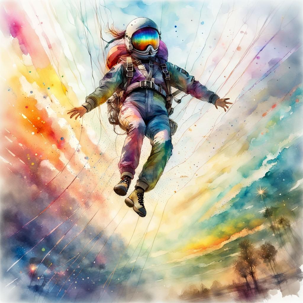 Skydiving Fun.. - AI Generated Artwork - NightCafe Creator