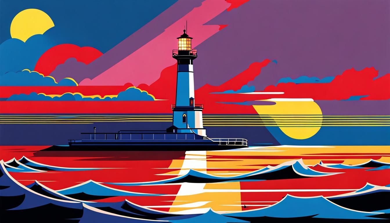 Pop Art Lighthouse - AI Generated Artwork - NightCafe Creator