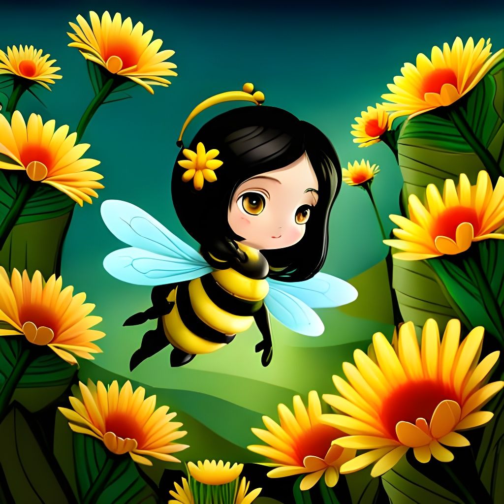The Cute Princess-Bee - AI Generated Artwork - NightCafe Creator