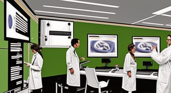 cray computer taking up an entire room with scientists in white lab ...