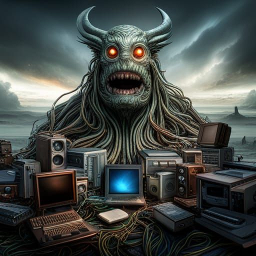 computer monster - AI Generated Artwork - NightCafe Creator