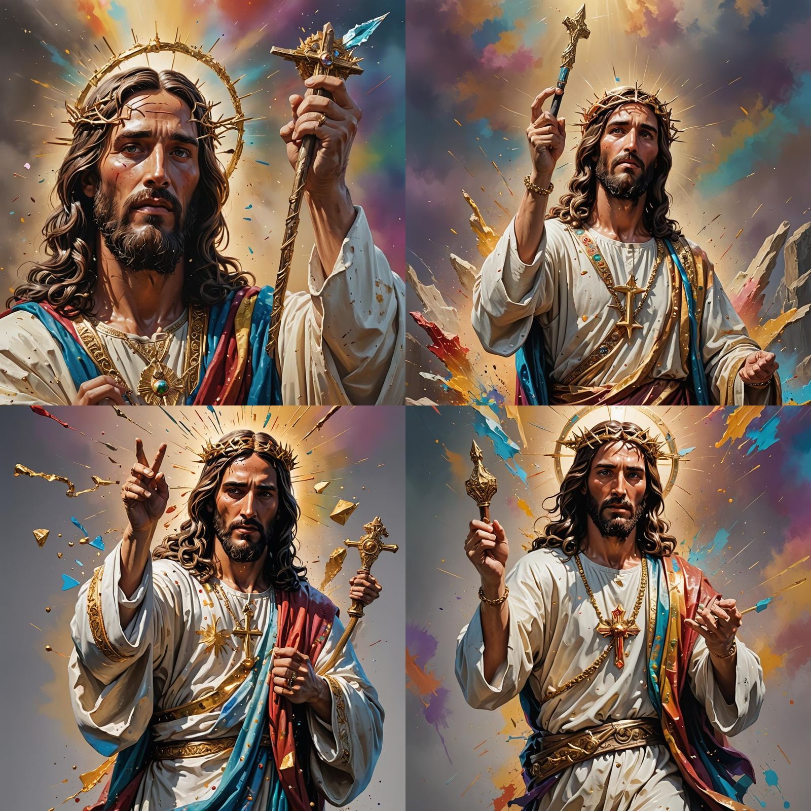 Jesus Christ is coming back with lots of angles and he has a big ...