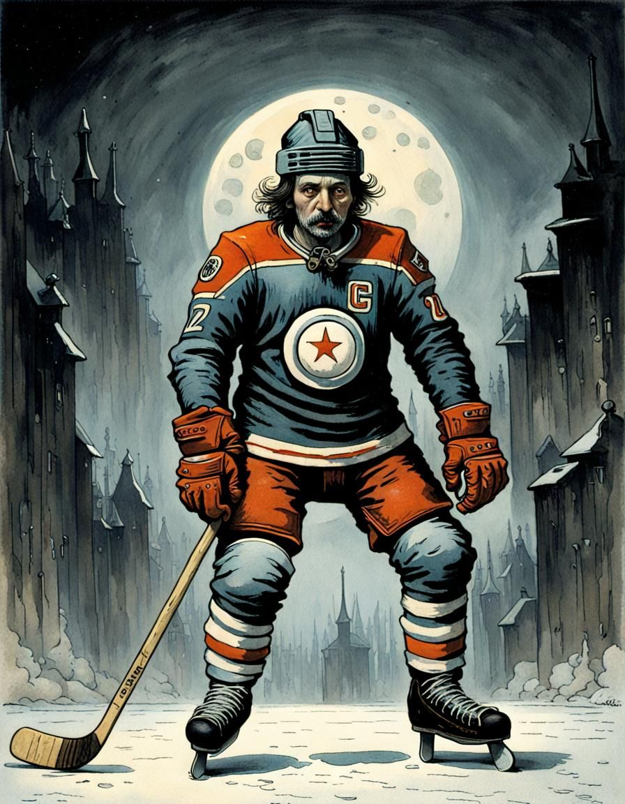 Bandy Player - AI Generated Artwork - NightCafe Creator