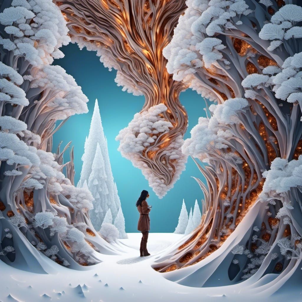 Exploring in Winter time. - AI Generated Artwork - NightCafe Creator