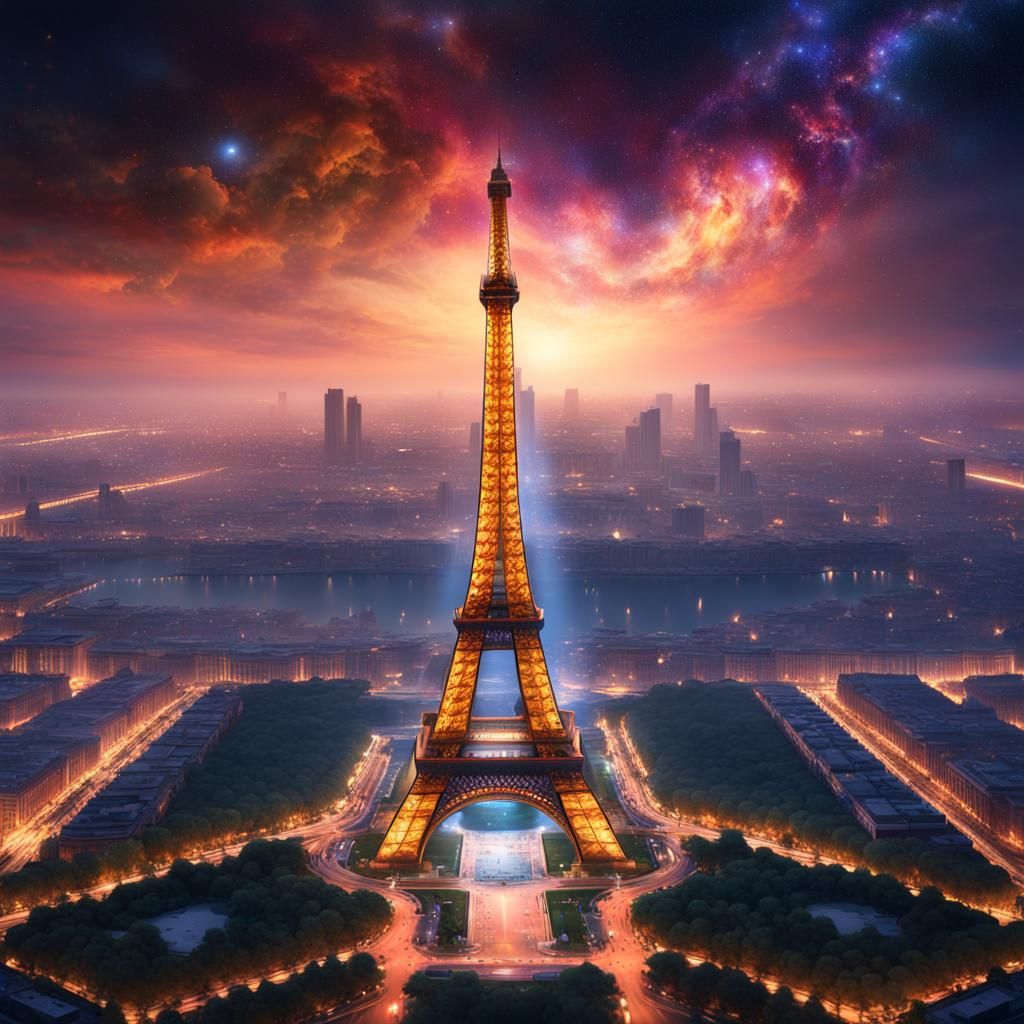 Eiffel tower - AI Generated Artwork - NightCafe Creator