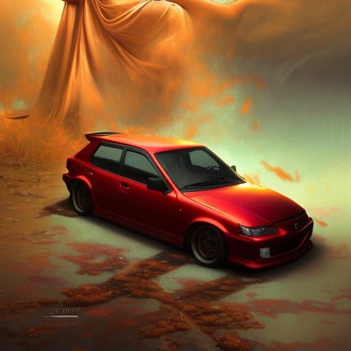2002 Mazda 323 Protege - AI Generated Artwork - NightCafe Creator