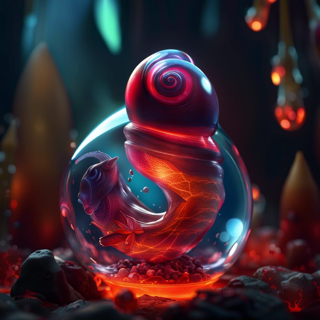 snail lava lamp - AI Generated Artwork - NightCafe Creator