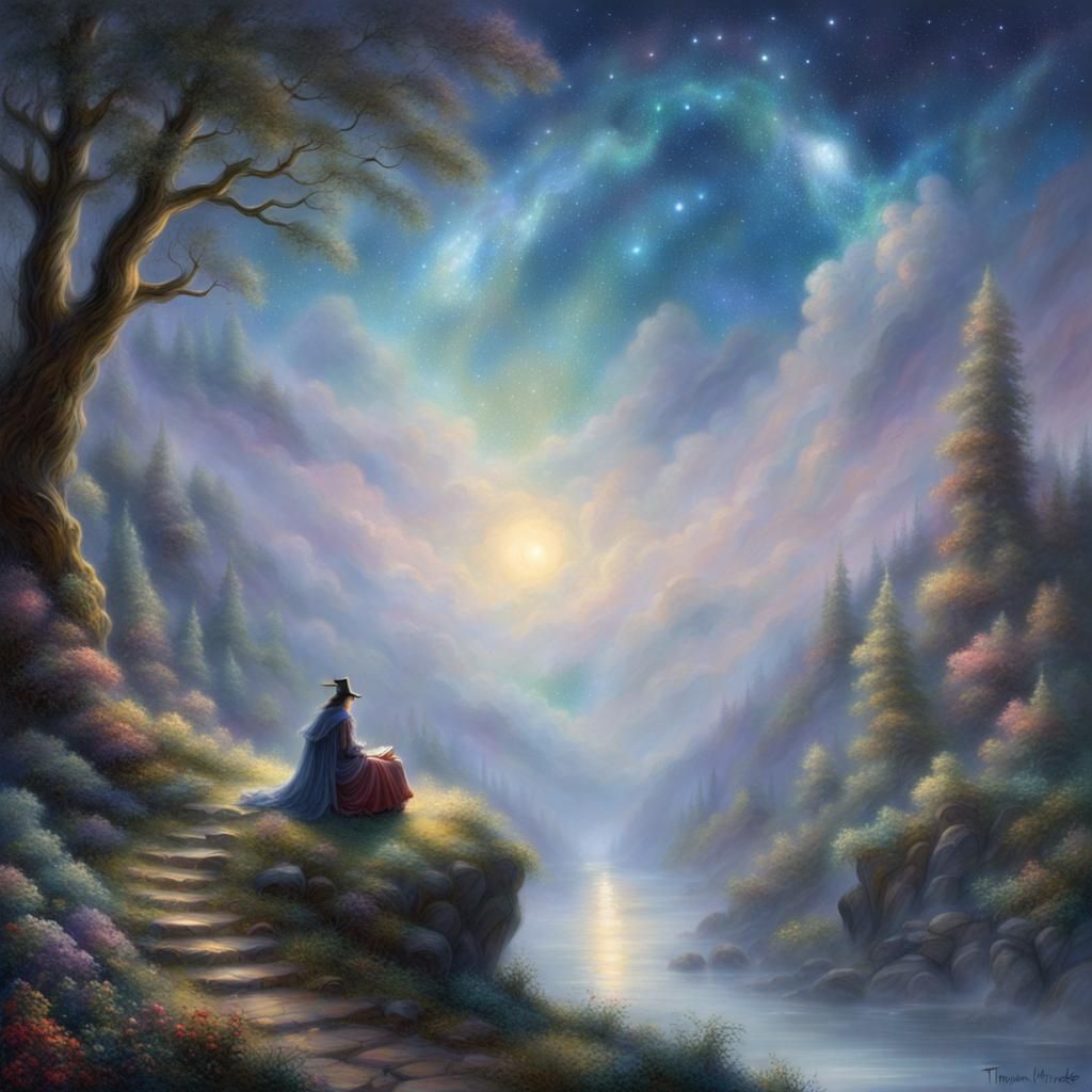 calm night to study - AI Generated Artwork - NightCafe Creator