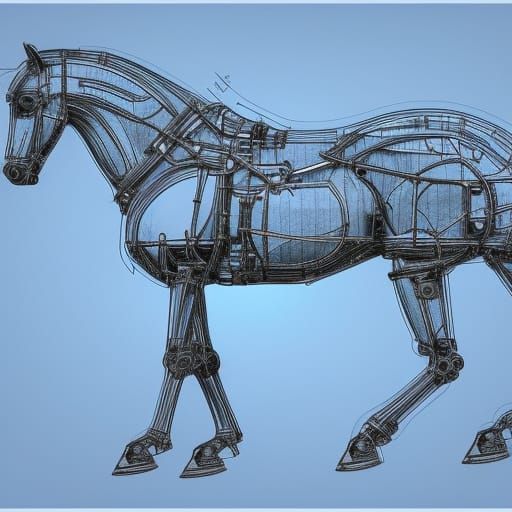 Mechanical Horse - AI Generated Artwork - NightCafe Creator