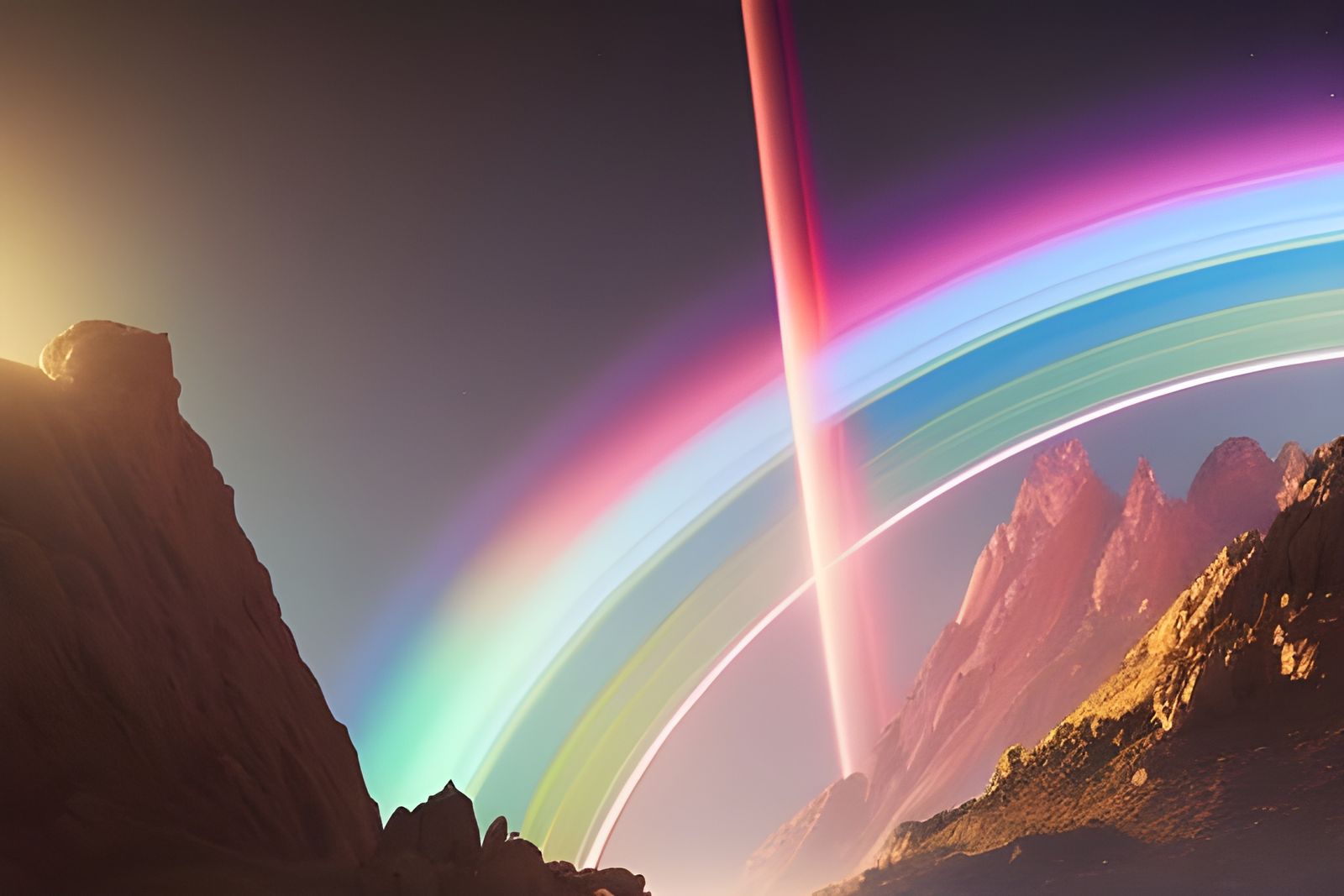 Planetary rainbows - AI Generated Artwork - NightCafe Creator