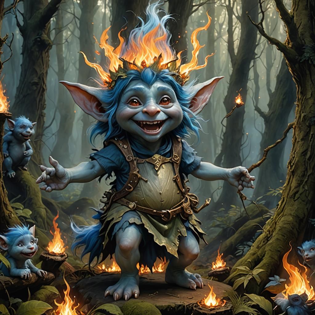 Fire troll 🧌 🔥 - AI Generated Artwork - NightCafe Creator